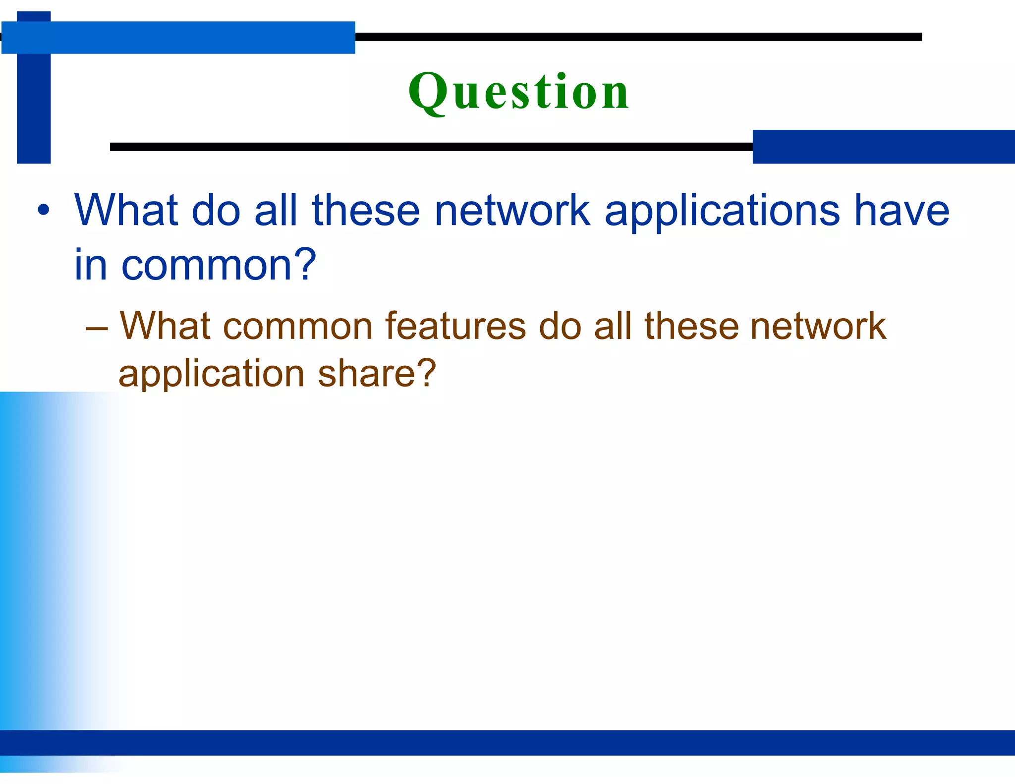 Introduction to Network Applications & Network Services | PPTX