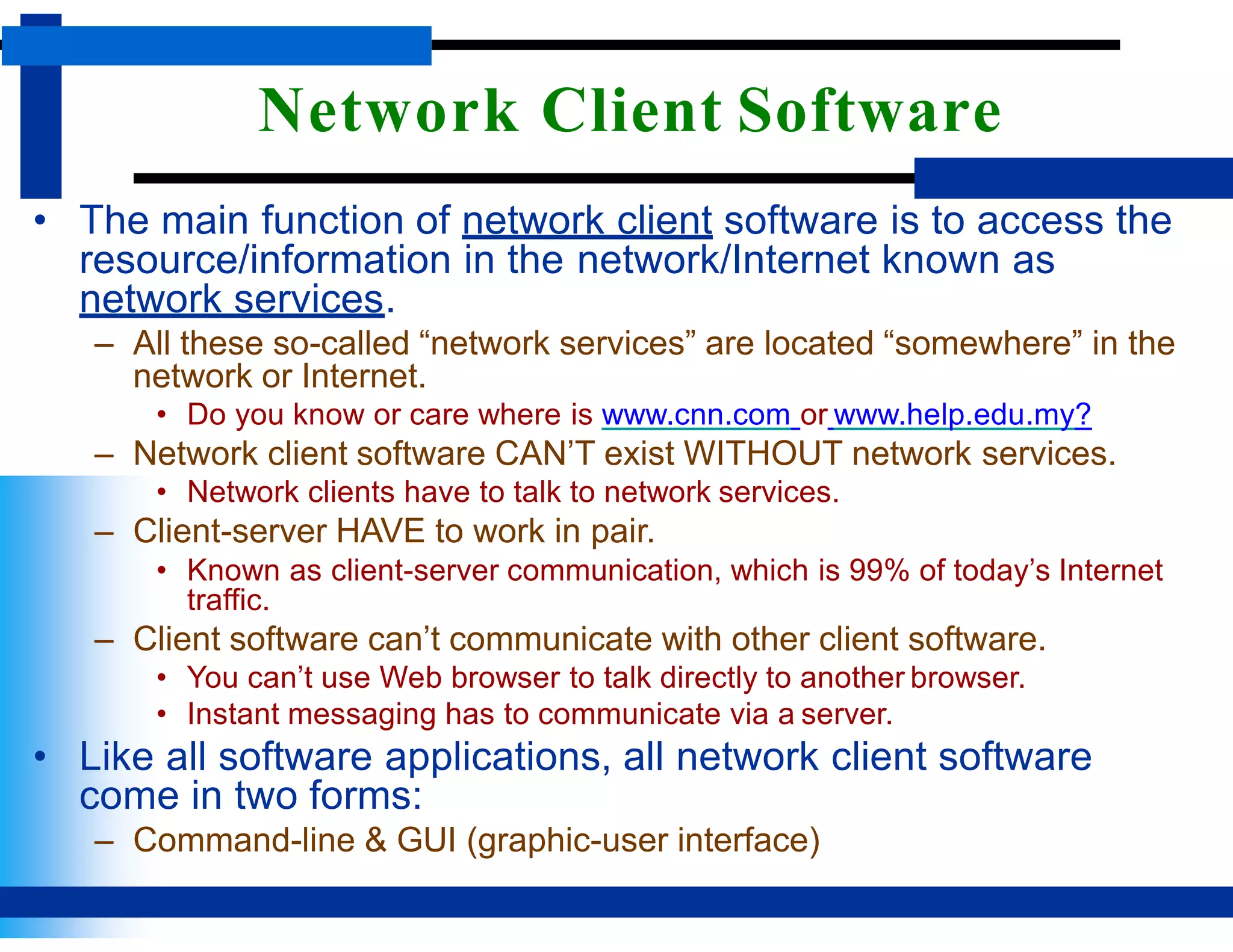 Introduction to Network Applications & Network Services | PPTX