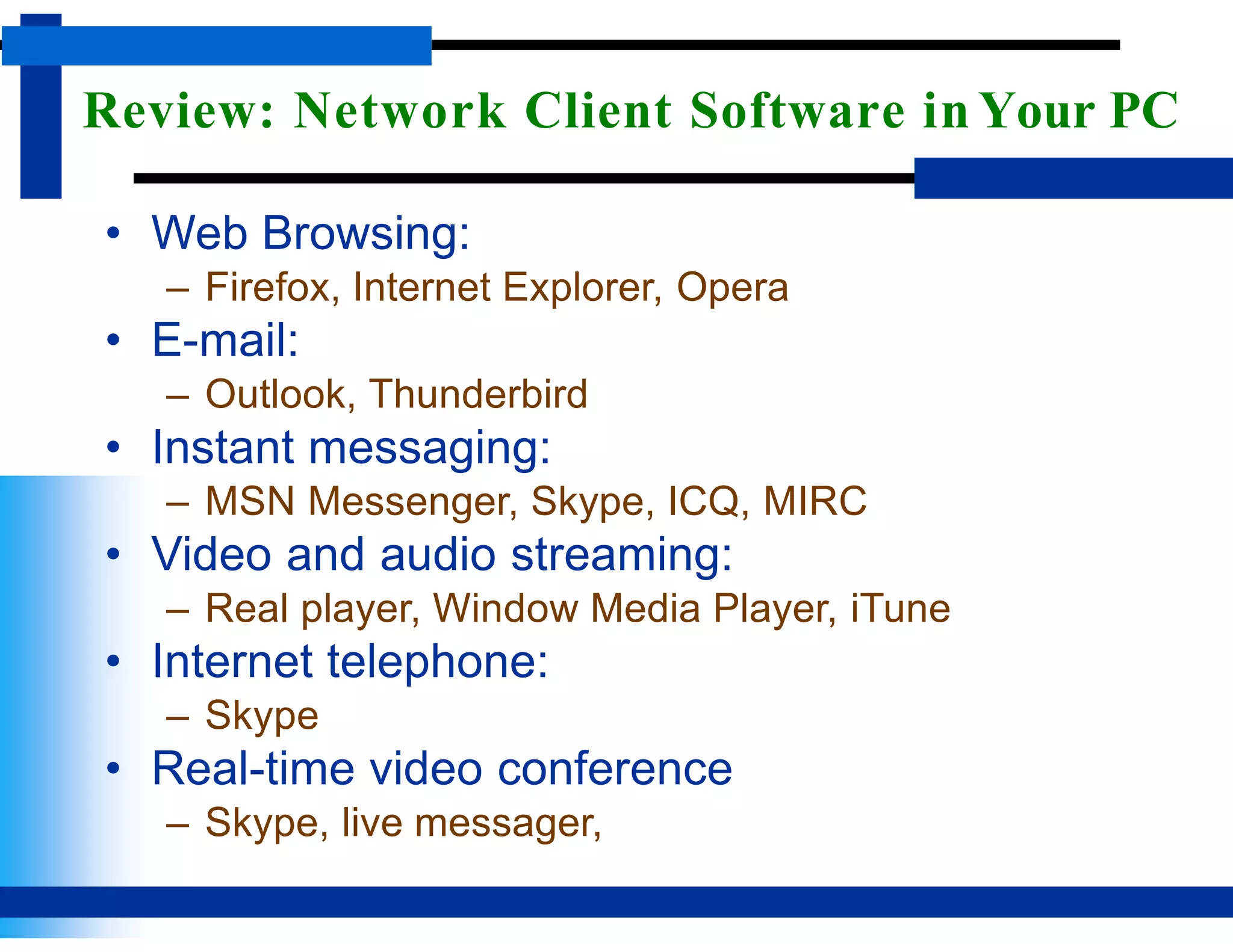 Introduction to Network Applications & Network Services | PPTX