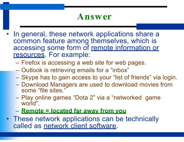 Introduction to Network Applications & Network Services | PPTX | Browsers | Computer Software ...
