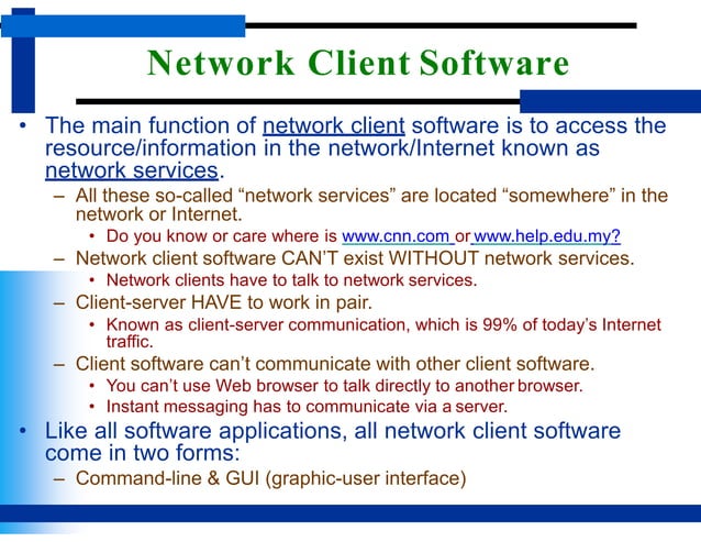 Introduction to Network Applications & Network Services | PPTX | Browsers | Computer Software ...