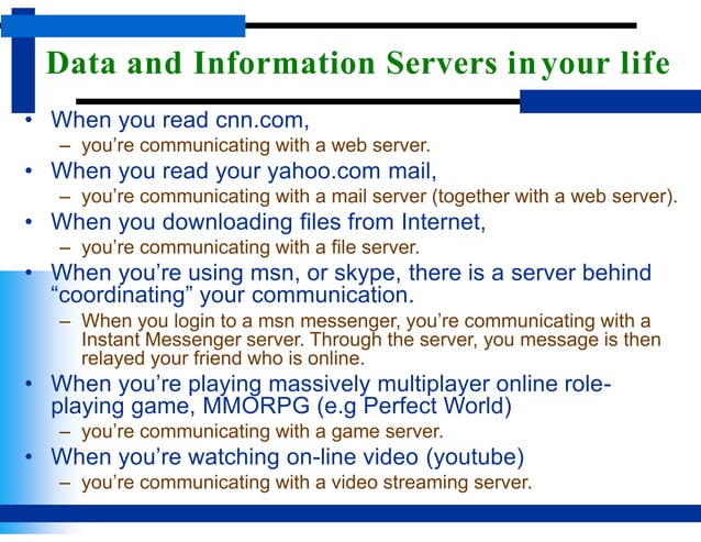 Introduction to Network Applications & Network Services | PPTX | Browsers | Computer Software ...