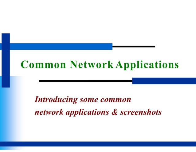 Introduction to Network Applications & Network Services | PPTX | Browsers | Computer Software ...