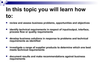 Week11 Determine Technical Requirements | PPT