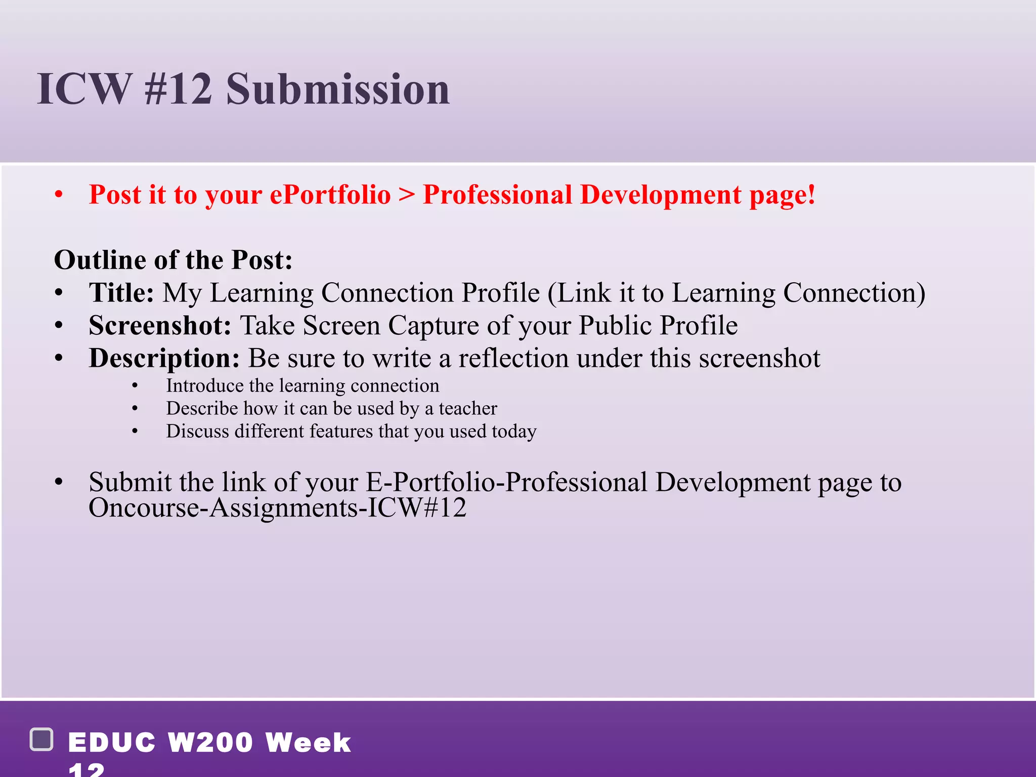 Week 12 icw | PPT