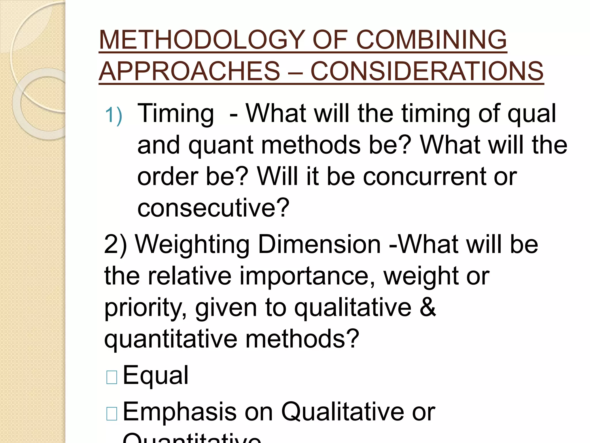 Week 12 mixed methods | PPTX | Science