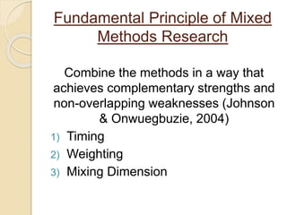 Week 12 mixed methods | PPTX | Science
