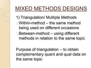 Week 12 mixed methods | PPTX | Science