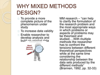 Week 12 mixed methods | PPTX | Science