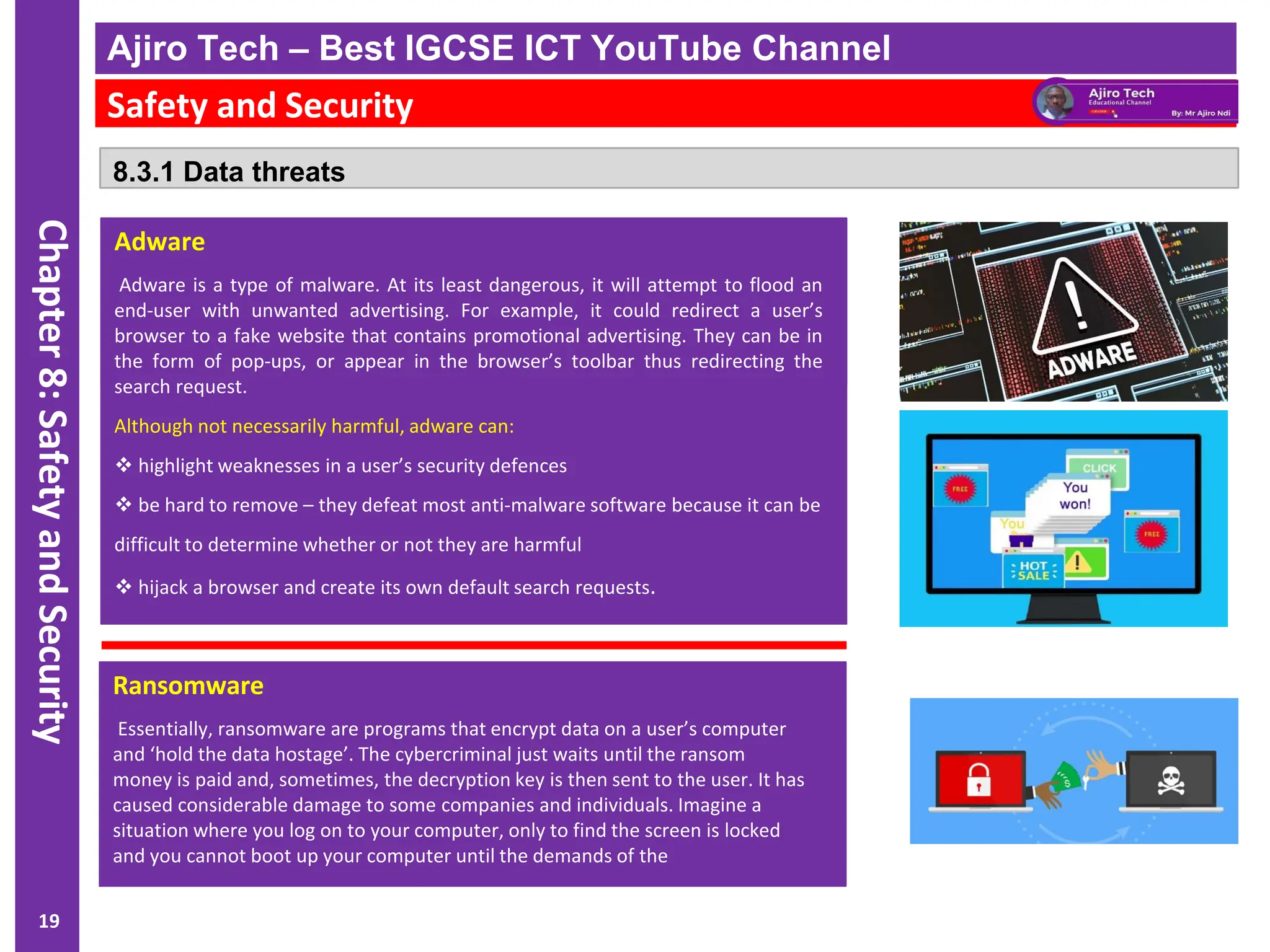 IGCSE ICT - Safety and Security - Ajiro Tech | PDF