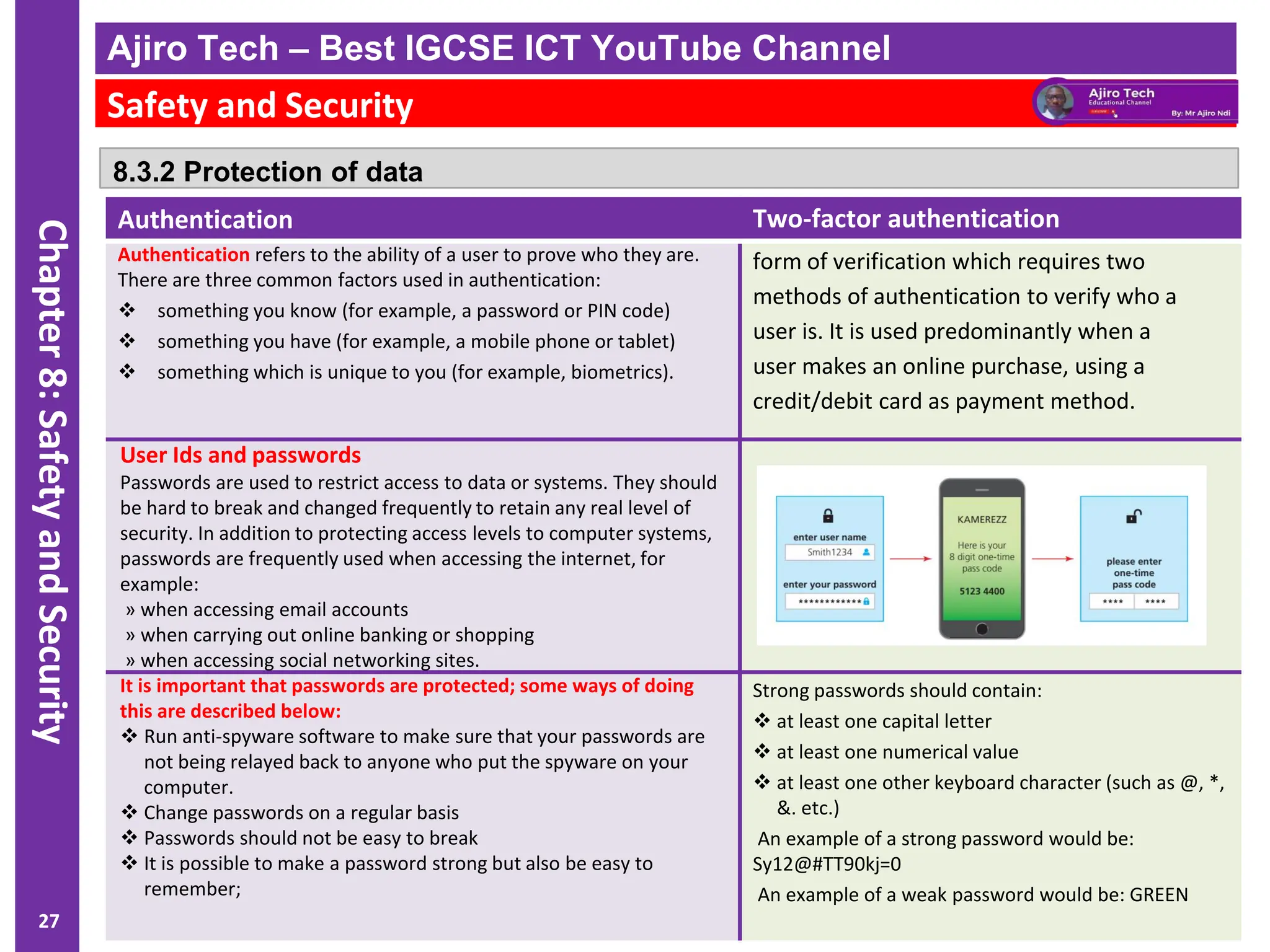 IGCSE ICT - Safety and Security - Ajiro Tech | PDF