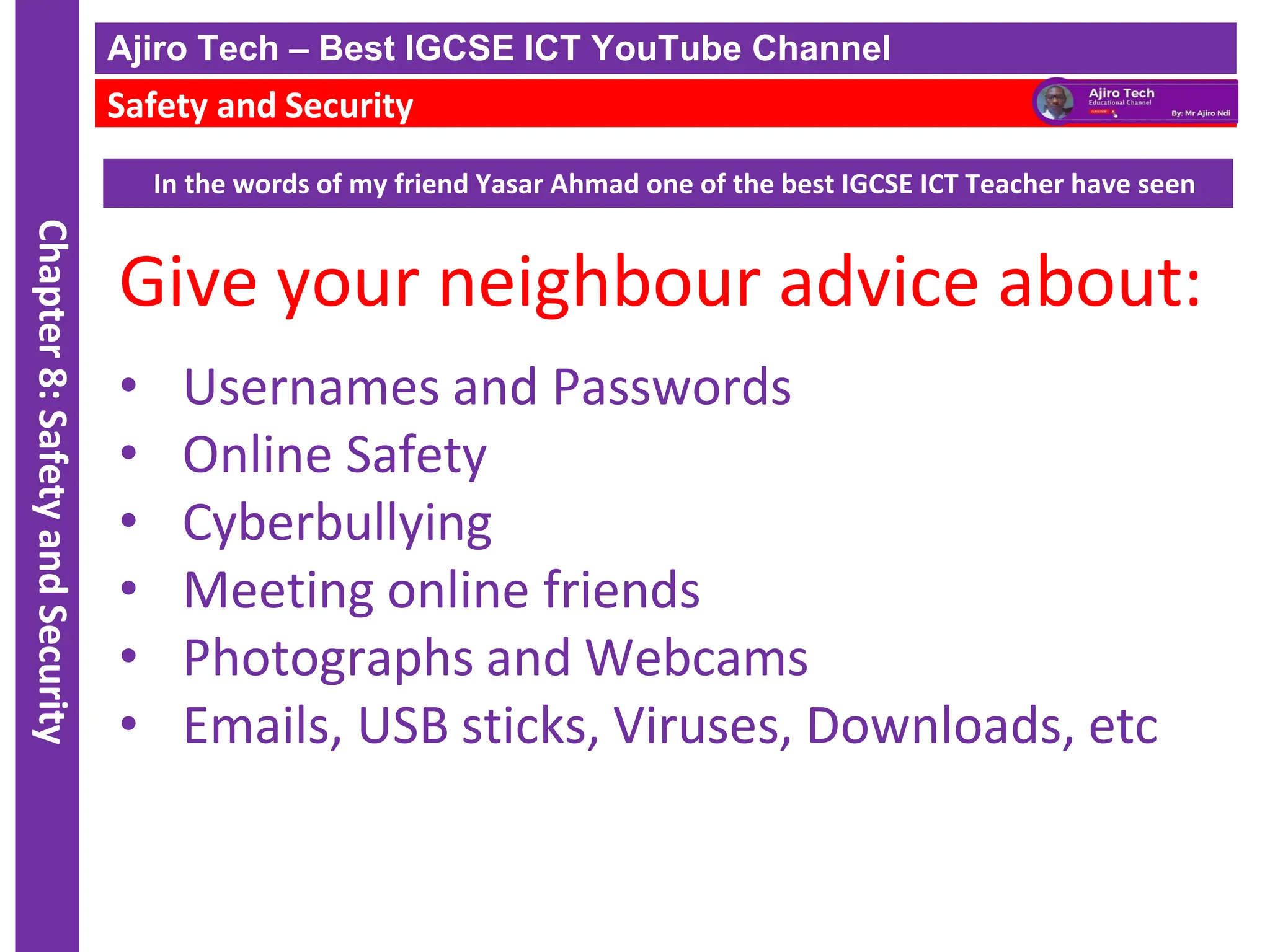IGCSE ICT - Safety and Security - Ajiro Tech | PDF