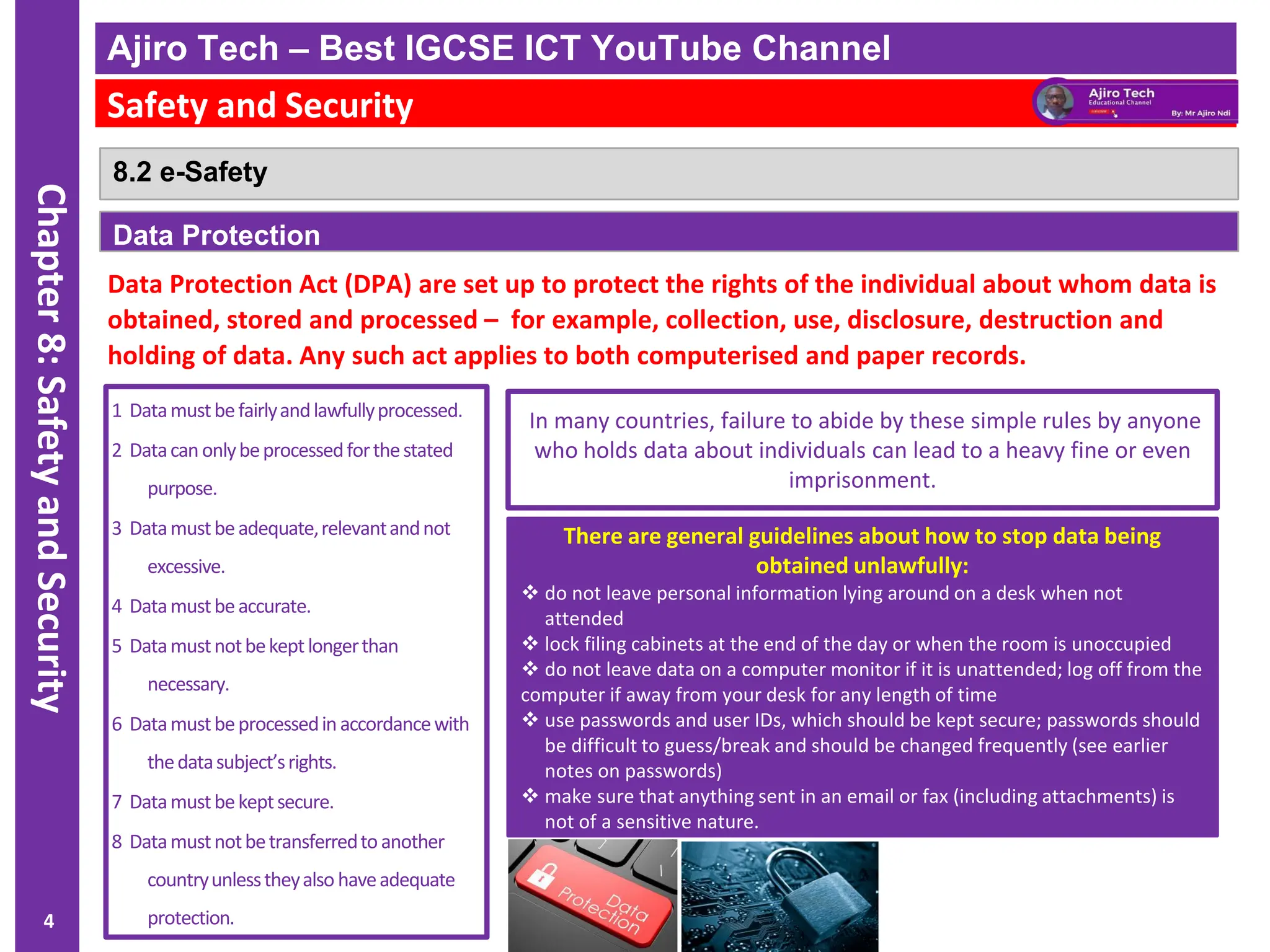 IGCSE ICT - Safety and Security - Ajiro Tech | PDF