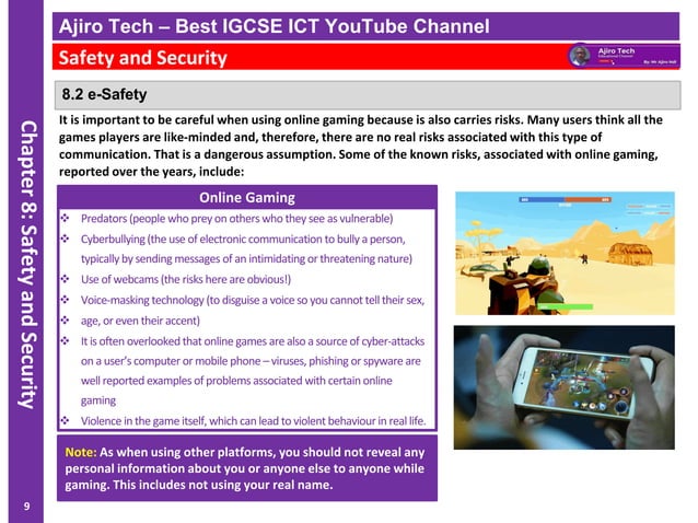IGCSE ICT - Safety and Security - Ajiro Tech | PDF