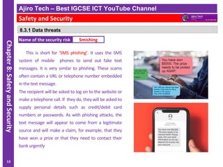 IGCSE ICT - Safety and Security - Ajiro Tech | PDF