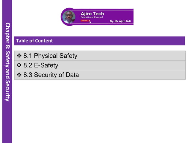 IGCSE ICT - Safety and Security - Ajiro Tech | PDF