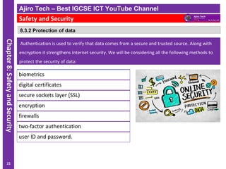 IGCSE ICT - Safety and Security - Ajiro Tech | PDF