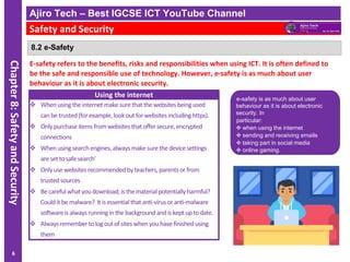 IGCSE ICT - Safety and Security - Ajiro Tech | PDF