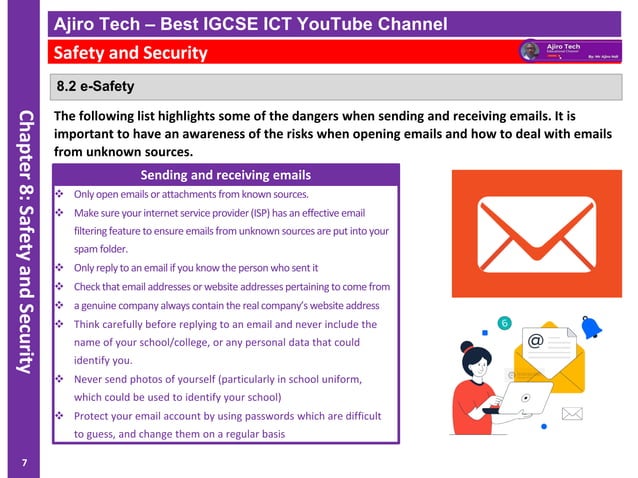 IGCSE ICT - Safety and Security - Ajiro Tech | PDF