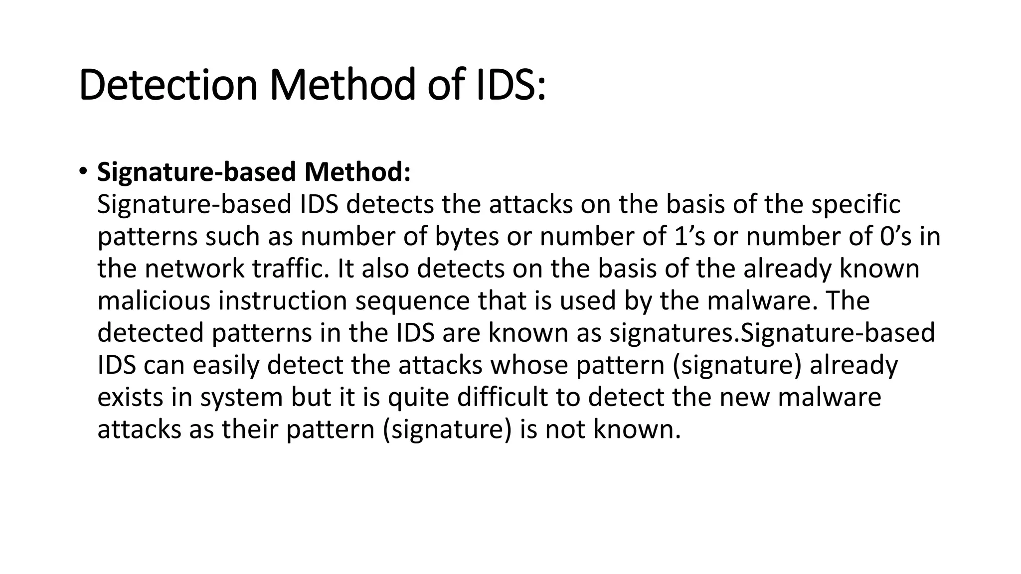 information security (Audit mechanism, intrusion detection, password ...