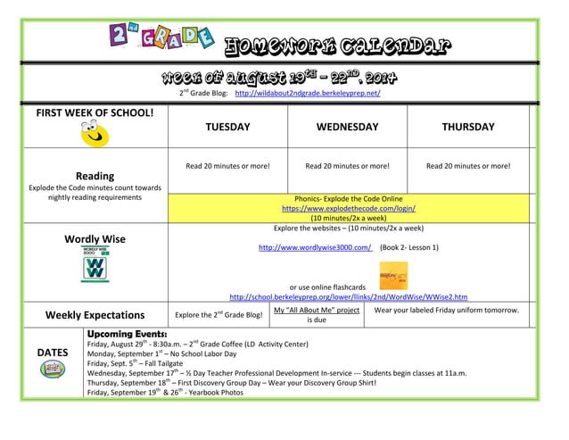 Week 1 2nd grade | PPT