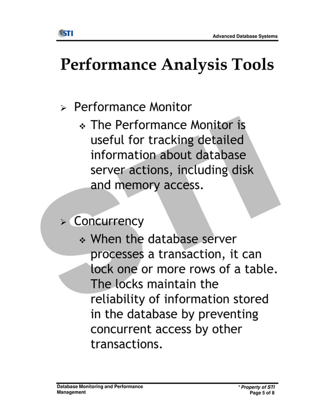 Database monitoring and performance management | PDF | Databases ...