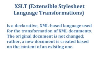Week 12 xml and xsl | PPT | Web Design and HTML | Internet