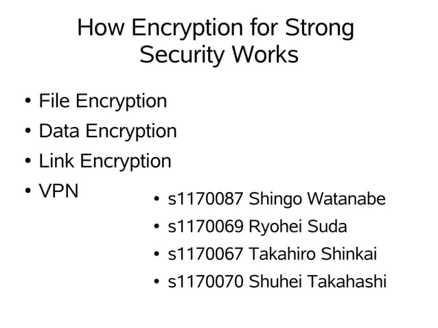 How Encryption for Strong Security Works | PPT