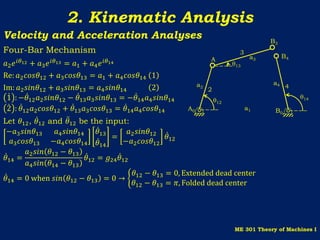 Four bar Mechanical engineering branch . | PDF