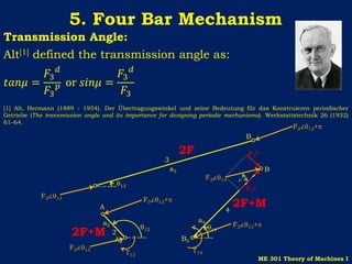Four bar Mechanical engineering branch . | PDF
