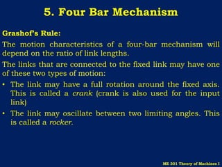 Four bar Mechanical engineering branch . | PDF