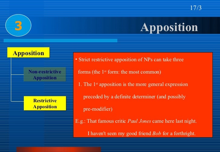 Week 13 apposition coordination & ellipsis