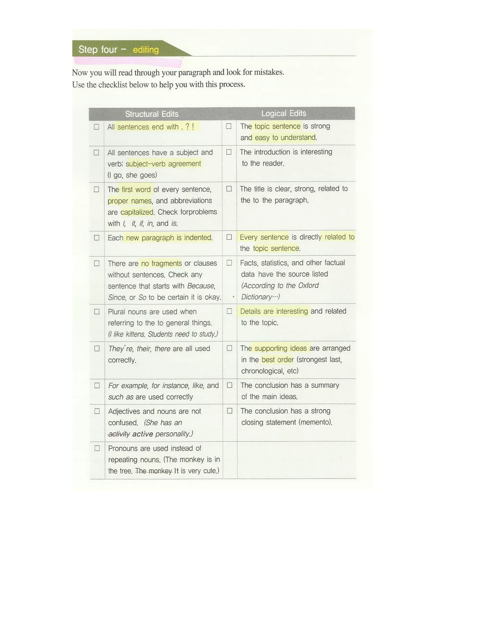 Week 13 - Class 2 - Six Rules - Editing | DOC