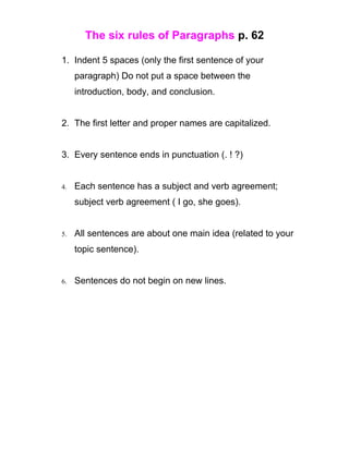 Week 13 - Class 2 - Six Rules - Editing | DOC