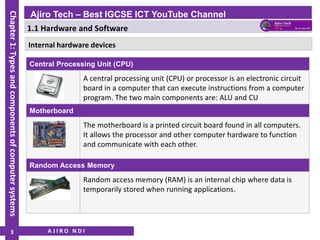 IGCSE ICT - Types and Components of Computer Systems - Hardware and Software - Ajiro Tech - Part ...
