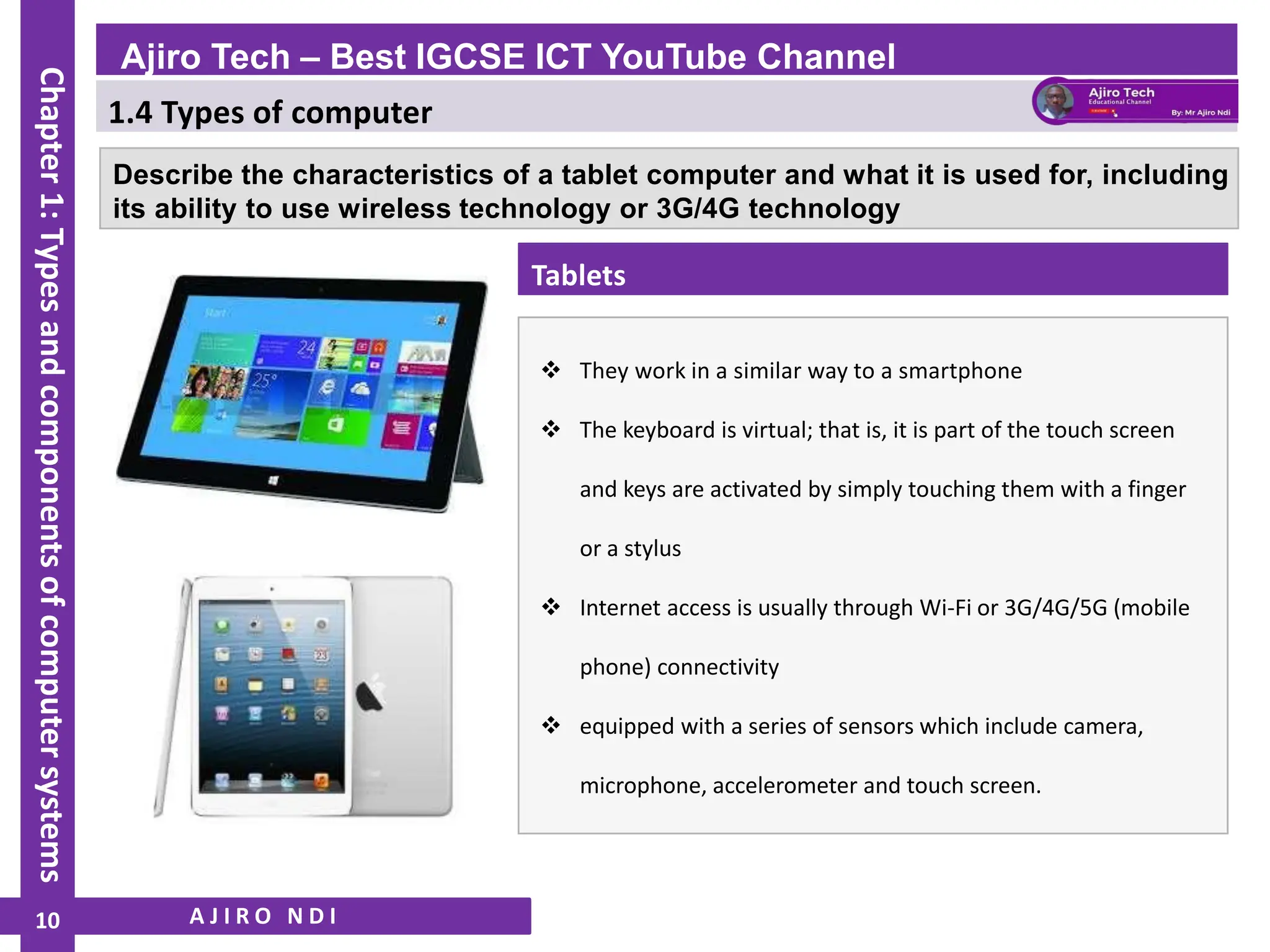 IGCSE ICT - Types and Components of Computer Systems - Types of computer - Ajiro Tech - Part 4 | PDF