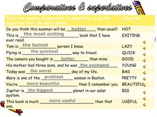 WEEK 13 - REVIEW LESSON - COMPARATIVE AND SUPERLATIVE.ppt