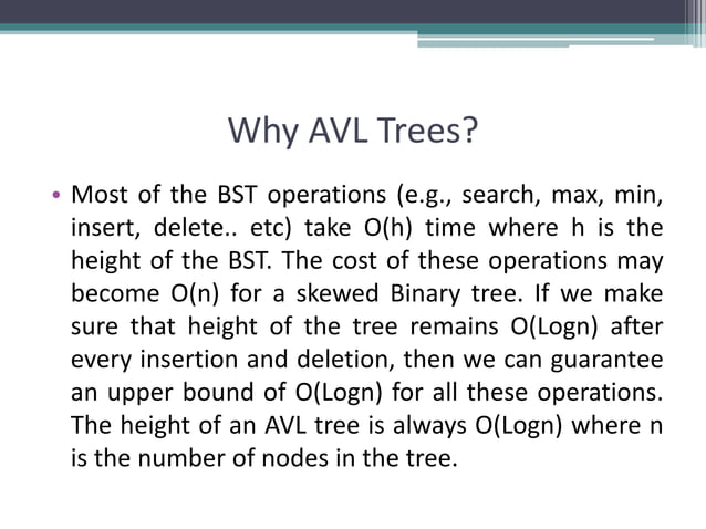 AVL Tree Data Structure | PPT | Free Download