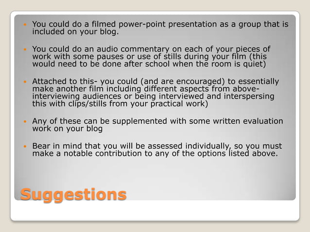 Coursework evaluation | PPT