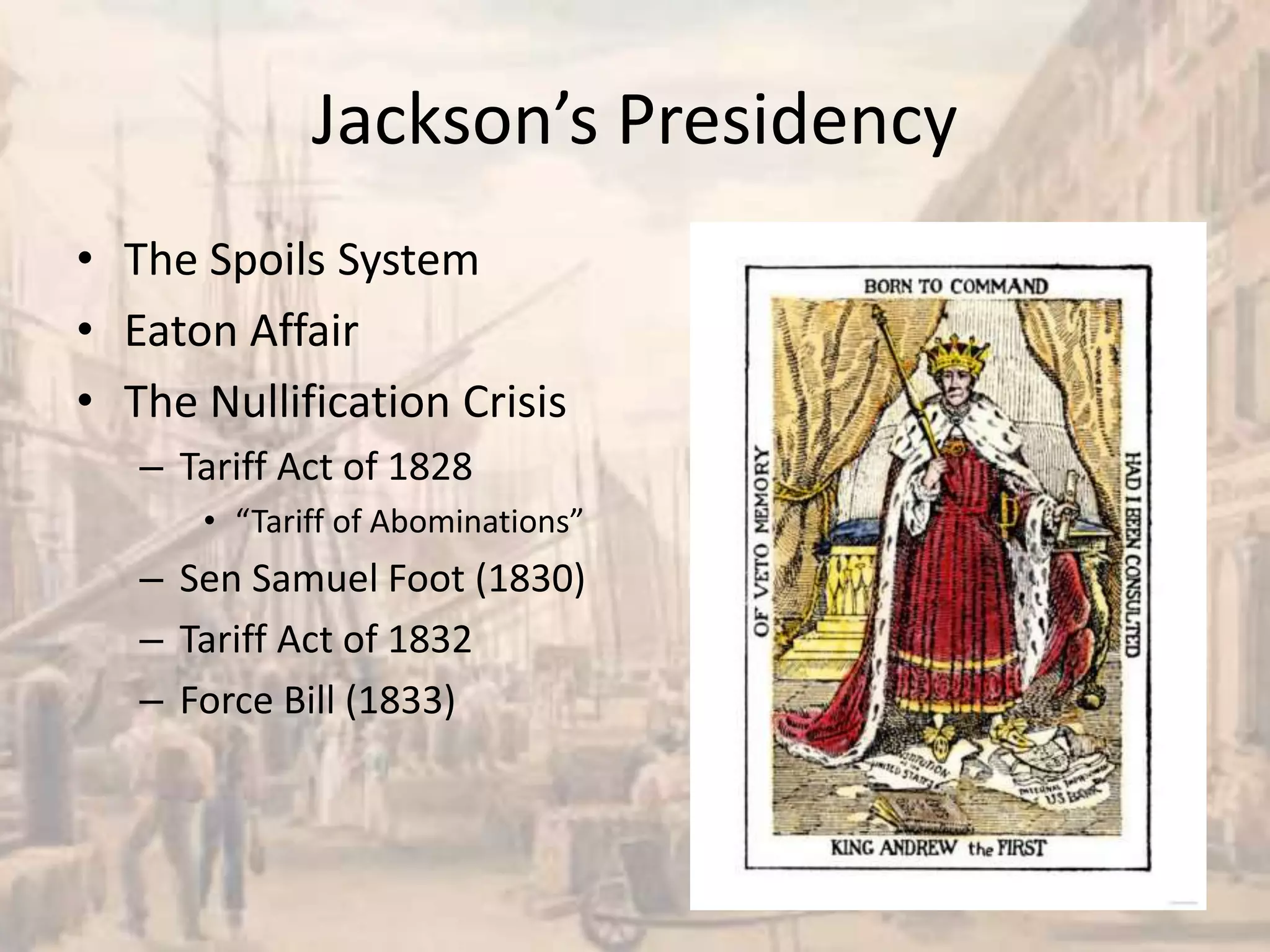 Week 13 (Jackson and The Market Revolution) | PPTX