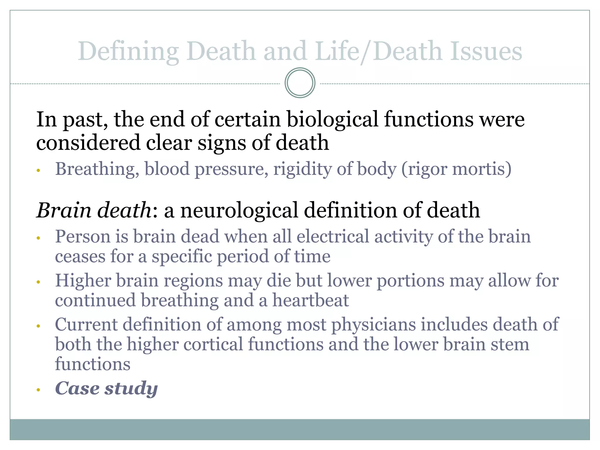 Week 13 Moral Development & Religion - End of Life Topics | PPT