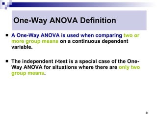 One Way Anova | PPT