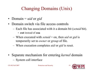 Week 13, Protection and Security.ppt