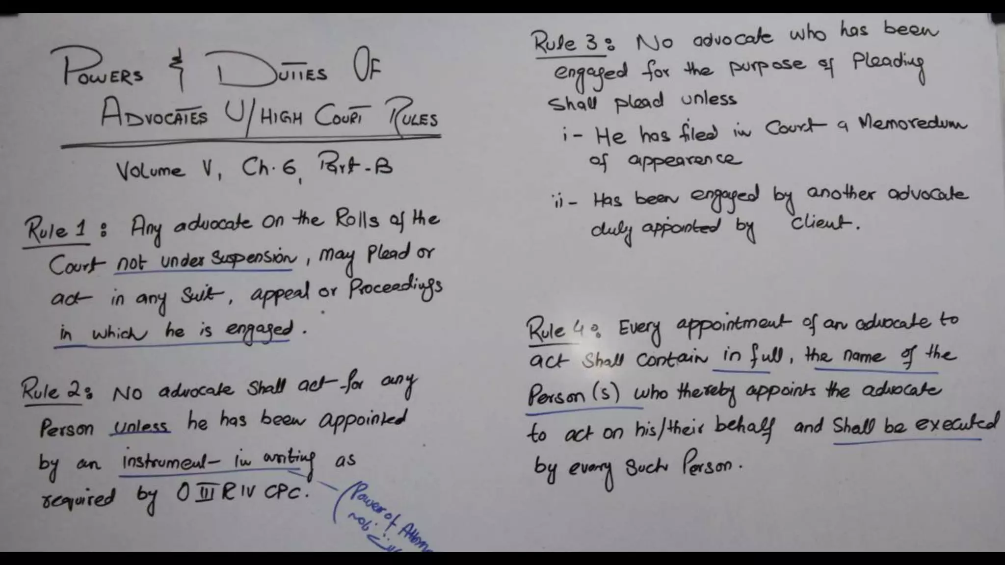 Powers & Duties of Advocates Under High Court Rules by Sehrish Saba ...