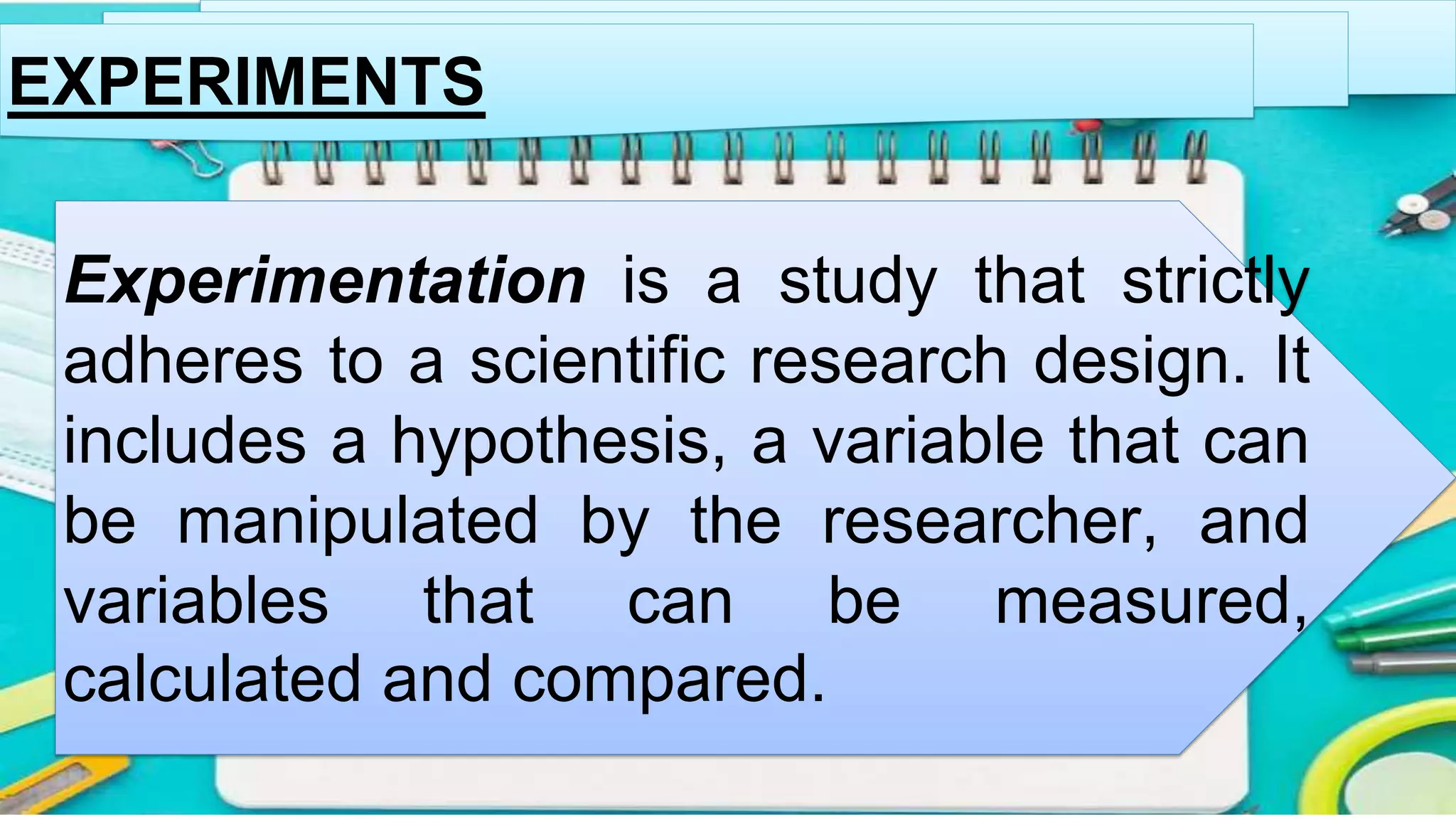 WEEK 14- PRINCIPLES AND USES OF SURVEYS, EXPERIMENTS AND SCIENTIFIC ...