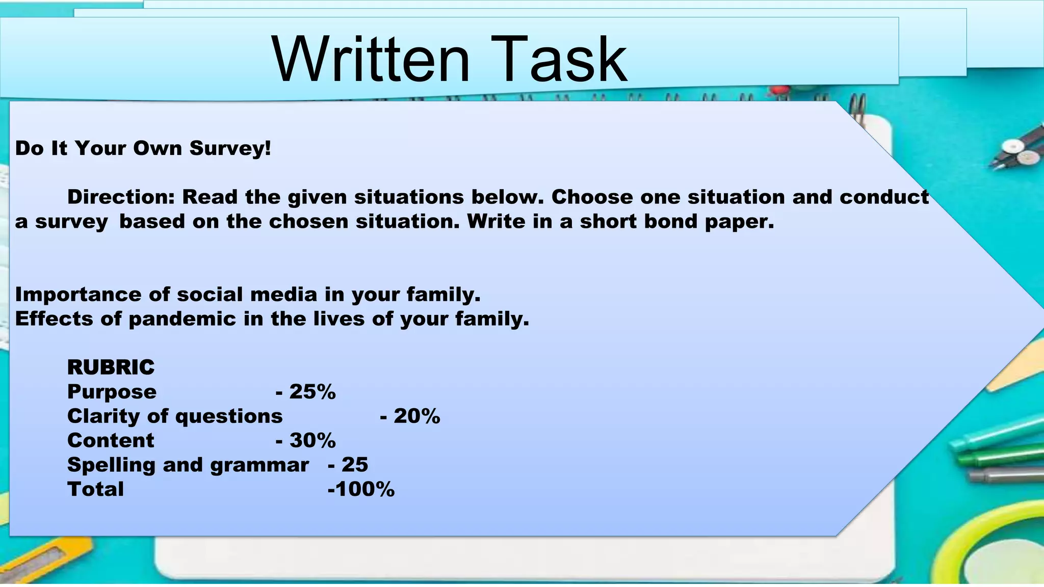WEEK 14- PRINCIPLES AND USES OF SURVEYS, EXPERIMENTS AND SCIENTIFIC ...