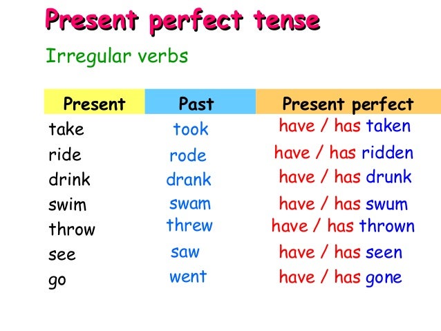 Week 14 b present perfect