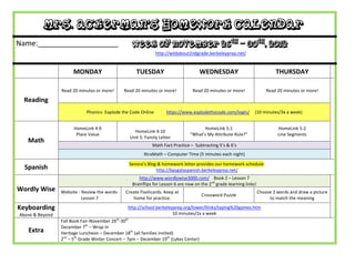 Week 15 | PDF | Homework and Study | Education
