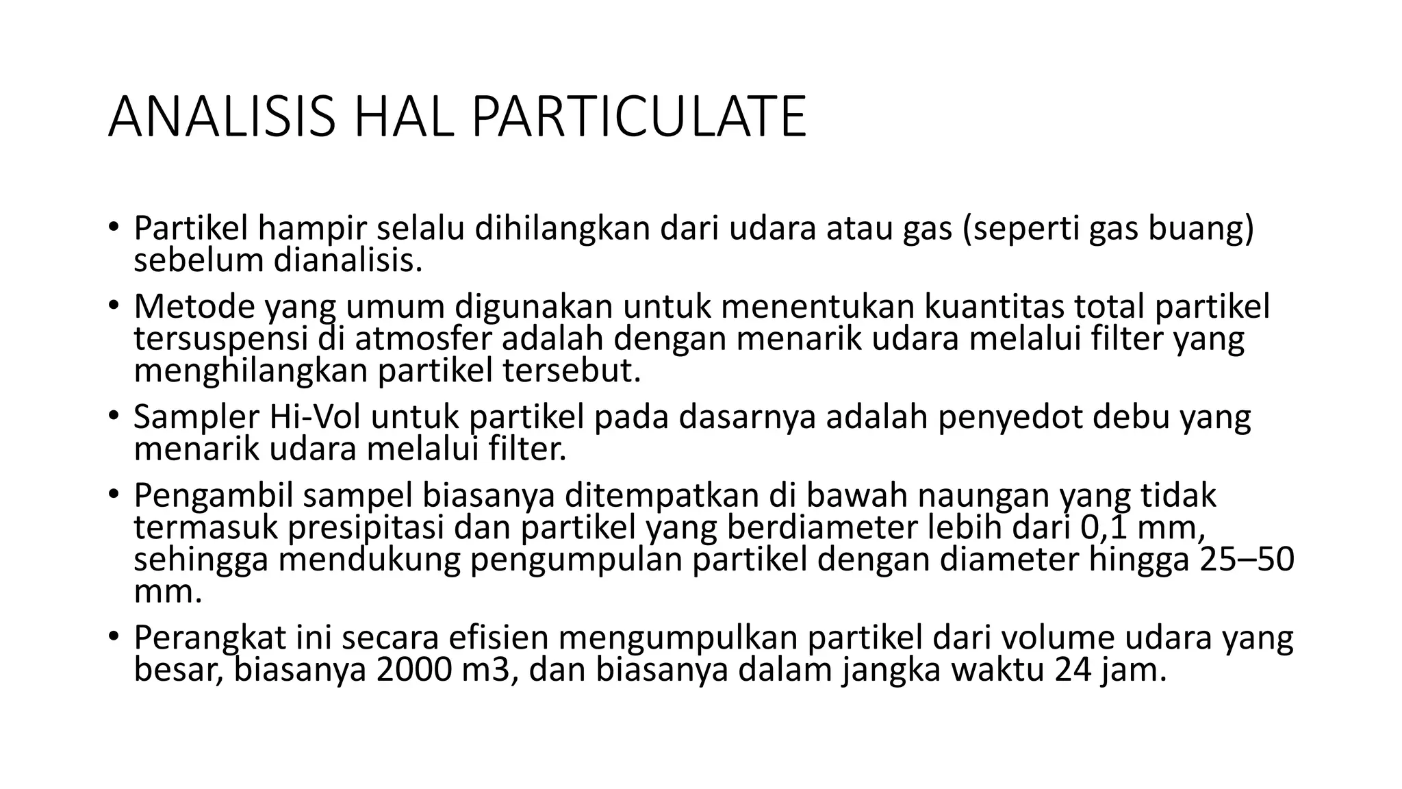 Analisis limbah padat polusi udara kimi lingkungan | PPT