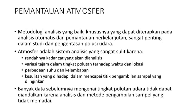 Analisis limbah padat polusi udara kimi lingkungan | PPT